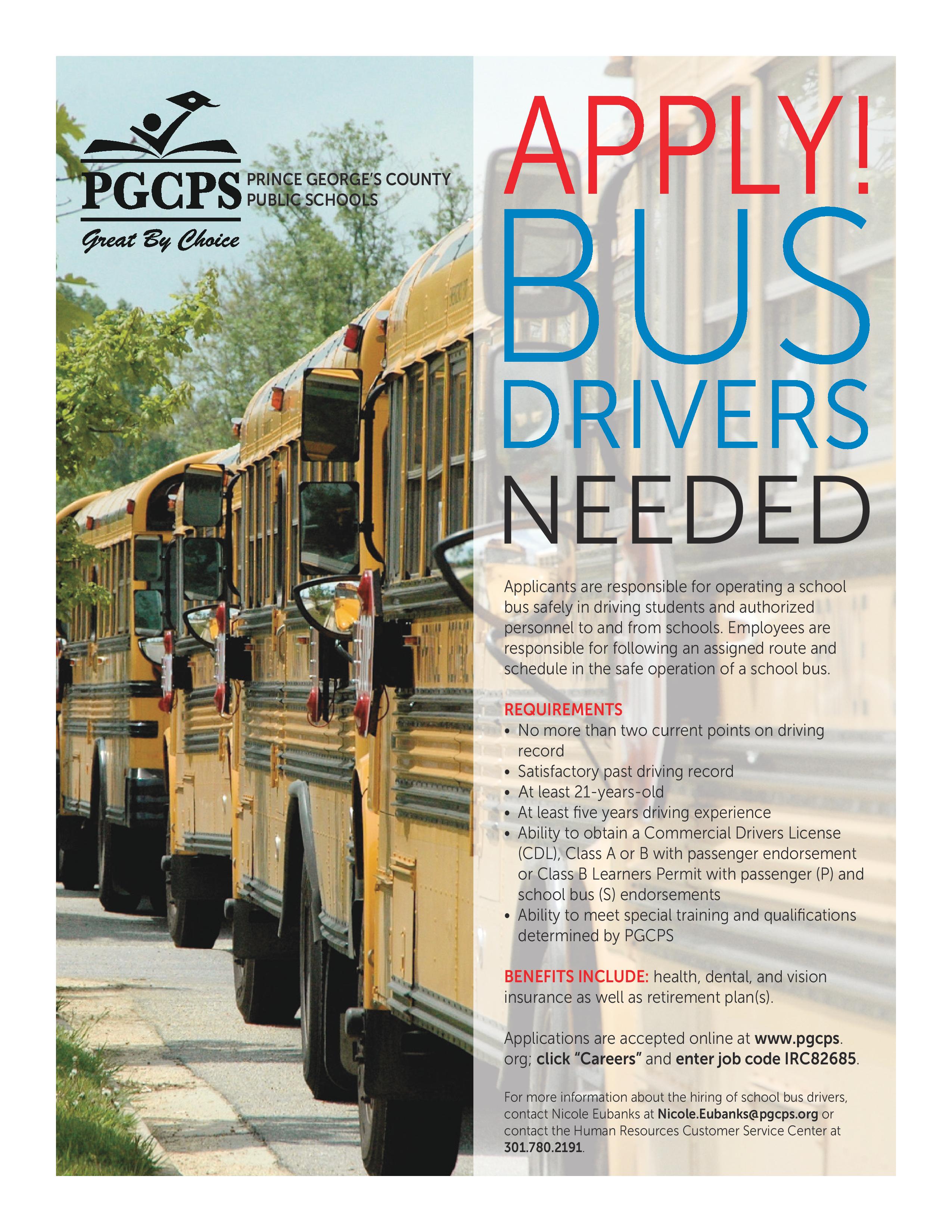 Prince Georges County Public Schools: Bus Drivers Needed - Majic 102.3 ...